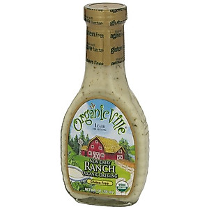 Organicville, Ranch Dressing, Organic, Dairy Free, Gluten Free, 8 oz