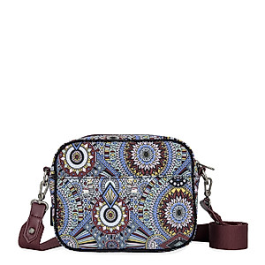 Sakroots Westwood Crossbody in Eco Twill, Removable Crossbody Strap, Cabernet Wanderlust
