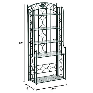 International Caravan Iron 5-Tier Bakers Rack