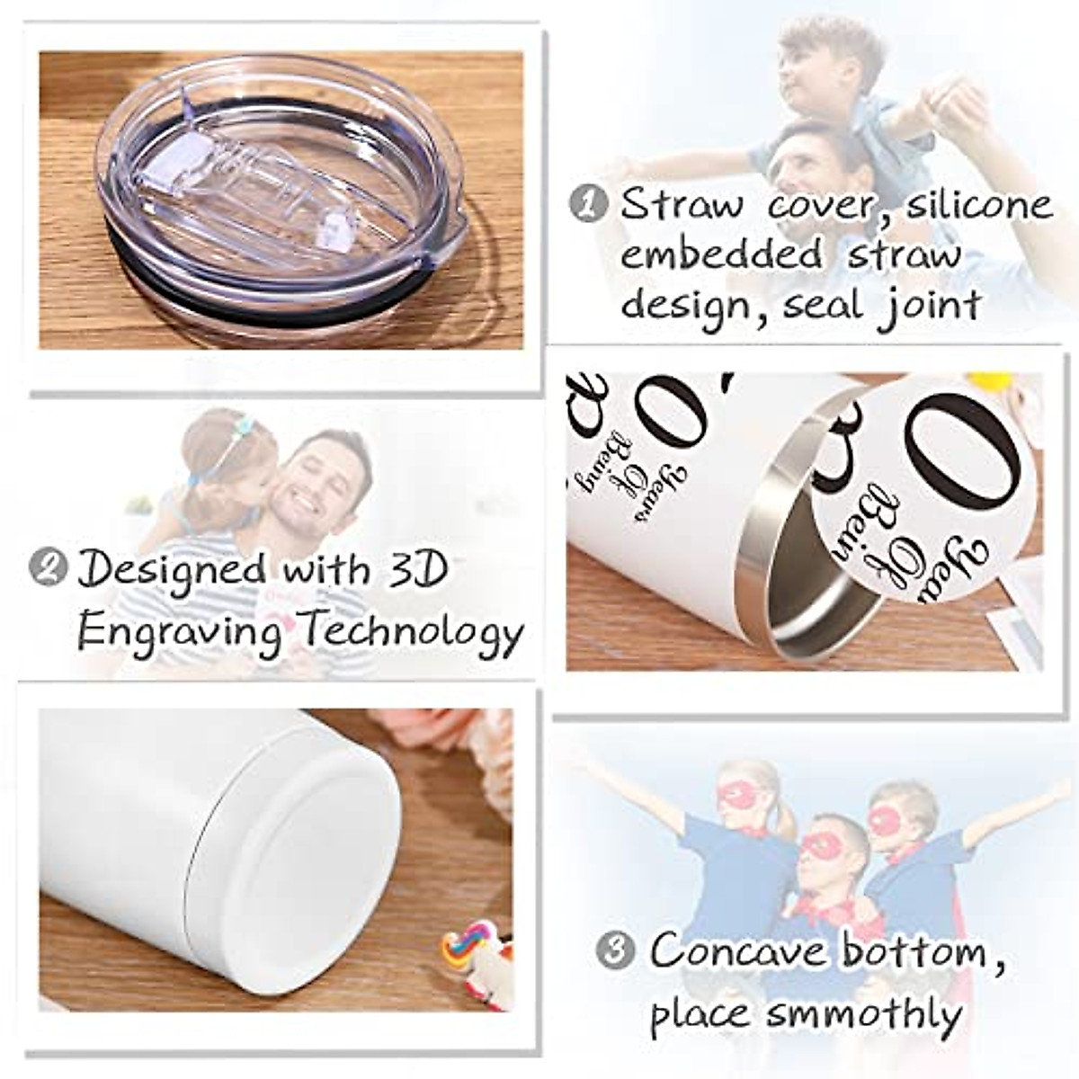 Patelai 2 Pieces Anniversary Wedding Gifts Anniversary Coffee Mug,Being MR/MRS Always Right Gifts Set for Couple or Friends, 20 oz Mug Tumbler with Lids and Gift Box 25th,30th,40th,50th (50th)