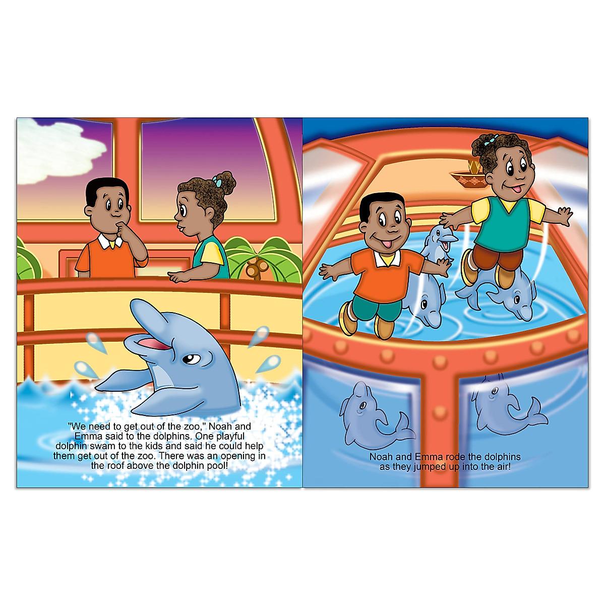Personalized African American Children’s Zoo Adventure Book – Customize with Child’s Name, Hair Color, Gender, and Ethnicity | 28-Page 8.5” x 11” Paperback by First Time Books