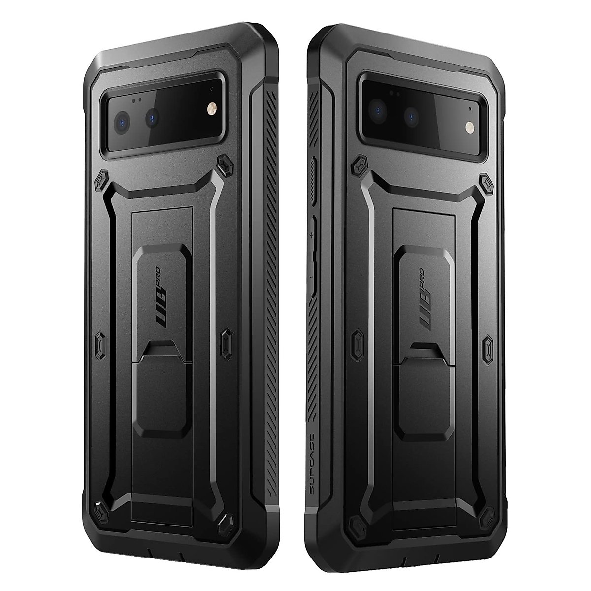 SUPCASE Unicorn Beetle Pro Series Case for Google Pixel 6 (2021 Release), Full-Body Rugged Belt-Clip & Kickstand Case with Built-in Screen Protector (Black)