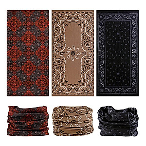 VANCROWN Headband Head Wrap Headwear Sport Sweatband 280 Patterns 12 in 1 Magic Scarf 12PCS 9PCS & 6PCS (12PCS.Arabesque.1)