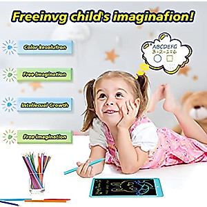 2 Pack LCD Writing Tablet Drawing Writing Board Erasable Doodle Pad Toy for Kids Learning Education 8.5 inch Blue and Pink