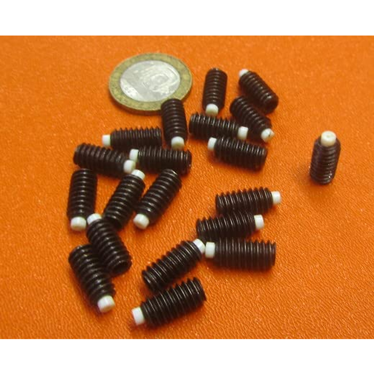 Black Oxide Steel Nylon Tip Set Screw 1/4"-20 x .500" Thread Length 20 pcs