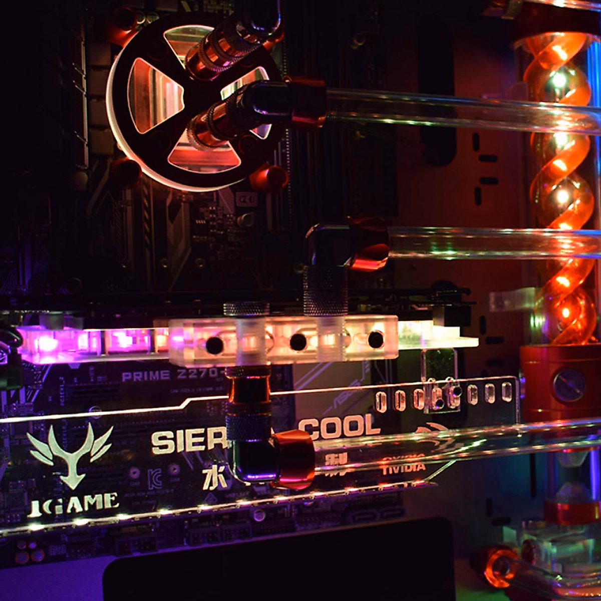 DZS Elec 2pcs Male to Male Extender Fitting Black G1/4" Water-Cooled Coupler