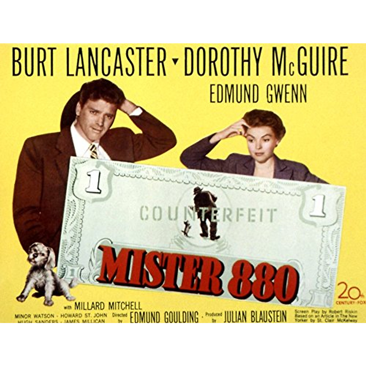 Posterazzi Mister 880 Burt Lancaster Dorothy Mcguire 1950 (C) 20Th Century Fox Tm & Copyright/Courtesy: Everett Collection Movie Masterprint Poster Print, (28 x 22)
