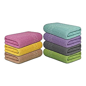 ZUPERIA 7-Pack Bath Towels - 30" x 54" - Ultra Soft 100% Cotton Large Bath Towels- Highly Absorbent for Bathroom, Pool, Gym, Spa, and Hotel Use (Colors Vareity)