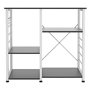 sogesfurniture Kitchen Baker's Rack, Utility Microwave Oven Stand 3-Tier Stand for Kitchen Storage Workstation Shelf, Black