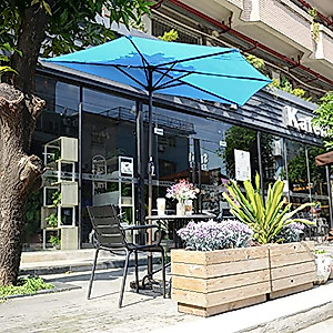 Pure Garden 799024EJU Patio Umbrella, Blue