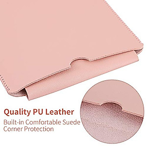 GFANSY PU Leather Keyboard Sleeve for Logitech K380 & Apple Wireless Magic Keyboard A2449 A2450 MLA22LL/A A1644, Travel Sleeve Bag Case, (Not Included Keyboard) PU-Pink