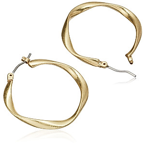 Lucky Brand Twist Hoop Earrings, Gold, One Size