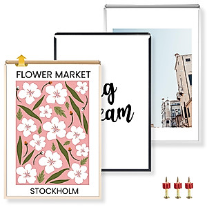 16x24 Poster Frames, Plexiglass, Aluminum Snap Frame, Front-loading Frame for Wall (Matte Gold, 1pcs)