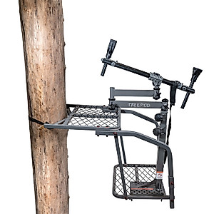 BOG TreePod Hunting Rest with Maximum Shooting Stability, Non-Marring Hands-Free Gun Rest, Adjustable Height, Ambidextrous, Tilting Frame, and Durable Design for Hunting, Shooting, and Outdoors