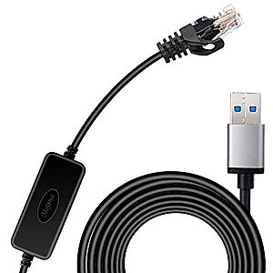 Moyina USB3.0 to RJ45 Gigabit Ethernet Network Cable for Switch, Router, Gateway, Modem with MacBook,Windows, Chromebook,Surface Pro, Linux