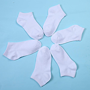 Cooraby 25 Pairs Kids' Socks Low Cut Socks Half Cushion Sport Ankle Athletic Socks for Boys Girls