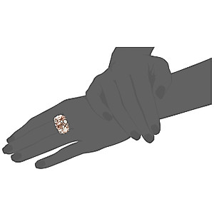 GUESS "Basic" Rose Gold Domed Multi-Stone Adjustable Ring, Size 7-9