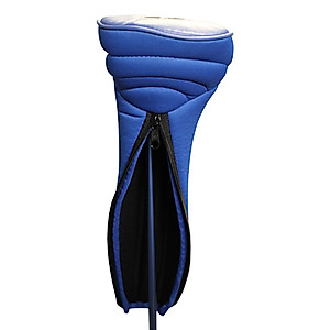 New Blue Zipper Driver 1 Leatherette Neoprene Golf Club Head Cover Fits Drivers up to 460cc Headcover Prevents Scratching Chipping Clanking