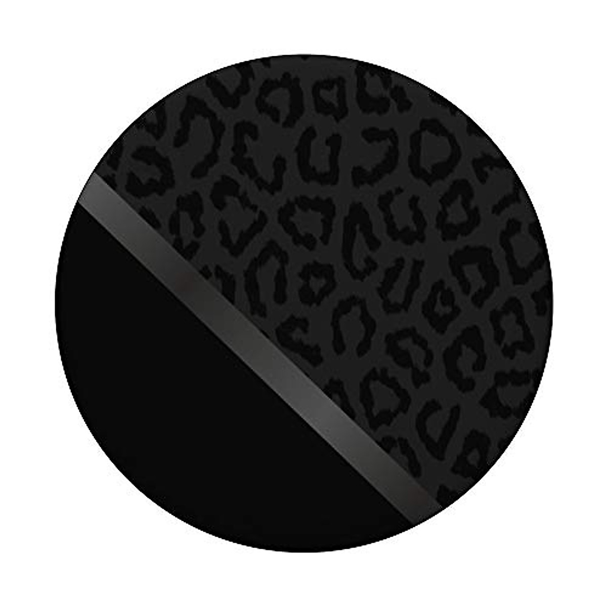 Night Black Leopard Pattern Gray Animal Print - Pop Socket PopSockets PopGrip: Swappable Grip for Phones & Tablets