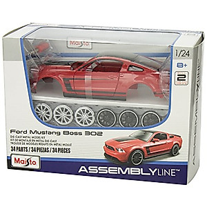 Maisto 1:24 Scale Assembly Line 2012 Ford Mustang Boss 302 Die-Cast Vehicle (Colors May Vary)