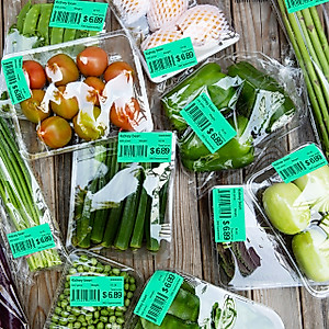 PARLAIM 2.25 X 1.25 Inch Thermal Sticker Labels, 1000PCS Commercial Grade Square Aqua Direct Thermal Printing Paper Compatible with MUNBYN & Rollo & Zebra Desktop Printers