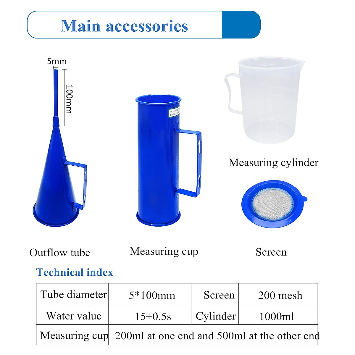YUCHENGTECH Mud Hydrometer Mud Tester Slurry Test Kit Sand Content Kit Mud Tester Viscosimeter Sand Content Meter (Kit)