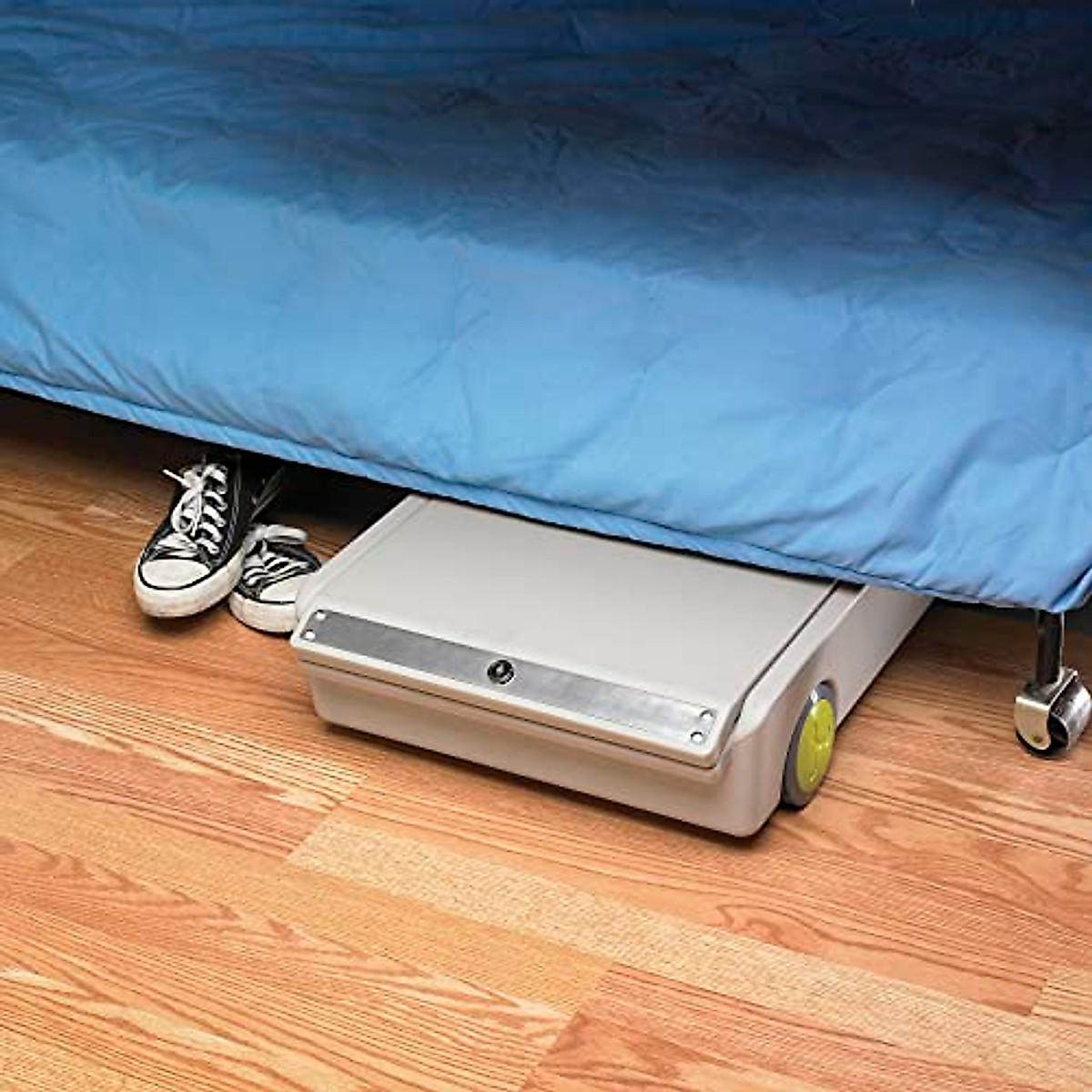 ECR4Kids Lock and Roll Personal Safe, Travel Lockbox, Grey