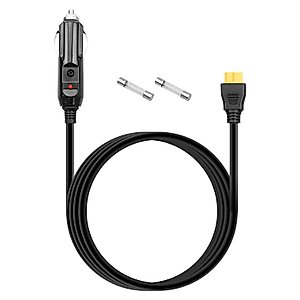 Car Charger Cable 12V/24V Fit for Ecoflow Delta/River Series Bluetti EB55 Anker 757/767 XT60 Connector Portable Power Station DC Adapter, 6.6Ft 14AWG