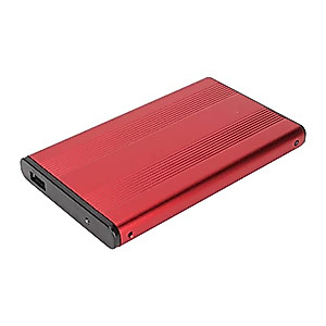 HDD Enclosure, 2.5 inch 5Gbps USB 3.0 External SATA SSD Hard Drive Enclosure for SATA 5 Gbps Portable External HDD for Windows,OS X, Vista(Red)