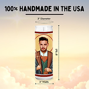 Liam Celebrity Prayer Candle - Celeb Saint Direction Candle - Novelty Votive Candles - Handmade in USA - Celeb Novelty Pop Music One Gift RIP