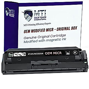 MTI Compatible 414A MICR OEM Modified Replacement for W2020A Toner | Color Enterprise M455dn MFP M480f Pro M454dw M454dn MFP M479fdw M479fdn Printer | Check Printing Magnetic Ink Cartridge