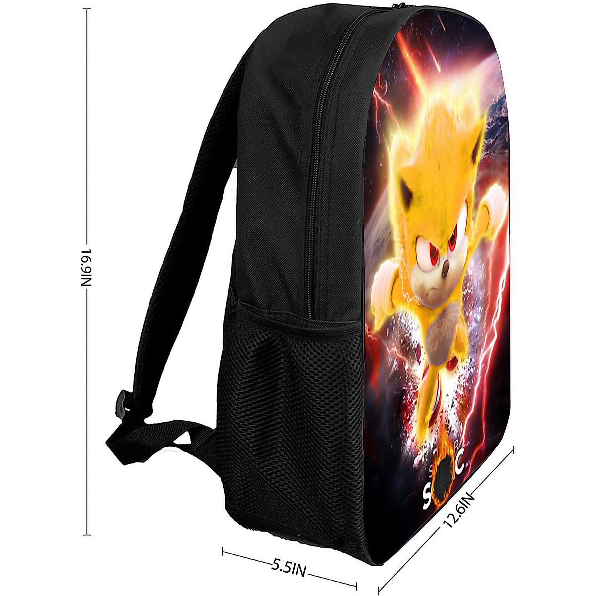 LMUCYISYIS Cute Hedgehog Backpack for School, 17 Inch Cartoon School Bag Large Capacity Bookbag Outdoor Travel Laptop Bag for Boys Girls Teens Gift (Cartoon 01)