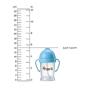 Weighted straw cup | ZoLi BOT Straw Sippy Cup Ash Grey, most loved training cup, toddler transition cup, sippy cup with handles