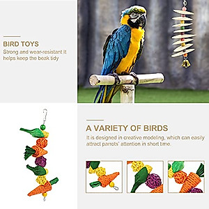 LUOZZY Birds Chewing Toy Birdcage Hanging Toy Parakeets Diversion Toy Bird Cage Accessories