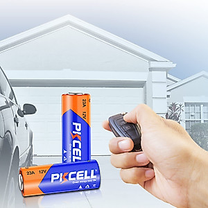 PKECLL 23A 12 Volt Battery 10-Count, A23 Battery for Garage Door Openers Ceiling Fan Remotes Doorbells (10 Pack)