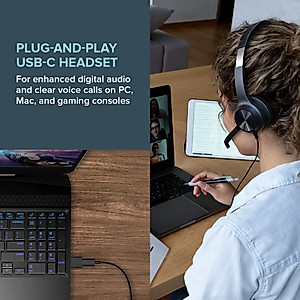 Creative Chat USB On-Ear Headset with Swivel-to-Mute Noise-Cancelling Boom Mic, Mic-Monitoring, SmartComms Kit, Playback and Calls Control for PC, Mac, Consoles