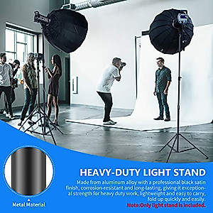 Neewer Heavy Duty Light Stand 10 Feet/3 Meters Adjustable Spring Cushioned Metal Photography Tripod Stand for Photo Studio Softbox, Flash Monolight, Ring Light and Other Photographic Equipment(Black)
