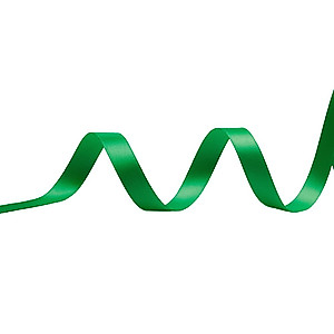 LIUYAXI Green Double Face Satin Ribbon 1/4" X 50 Yards, Ribbons Perfect for Crafts, Gift Wrapping, Bow Making and More