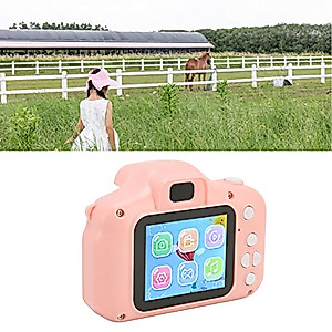 Kids Digital Camera, Portable Camera Wide Applicability Pink Cute for Outdoor