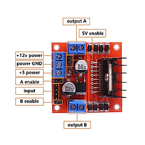 AOICRIE 4PCS L298N Motor Drive Controller Board Module Dual H Bridge DC Stepper for Arduino