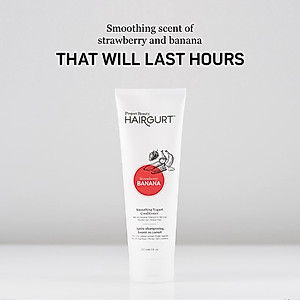 Hairgurt Smoothing Yogurt Hair Conditioner - Strawberry-Banana - Natural Hair Care, Hair Products Smoothes Dry, Damaged, Frizzy & Color-Treated Hair, 8 oz