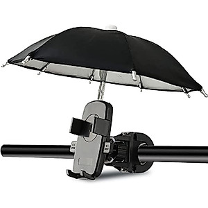 Phone Umbrella Suction Cup Stand,Phone for Sun Shad,Outdoor Anti-Glare Cell Cute Sunshade Holder，Car Navigation Shade Visor,Sun Hood Shield Block Glare (Black)