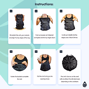 Skog Å Kust LiteSåk 2.0 Waterproof Ultralight Dry Bag | Yellow 2.0, 18 Liter Backpack