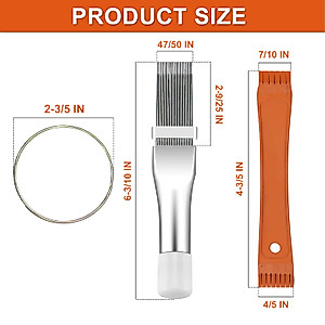 Cenipar 2PCS Air Conditioner Condenser Fin Comb Set Include FCR6 Fin Comb and Stainless Radiator Fin Comb Compatible with Air Conditioner HVAC Fin Comb Straightener