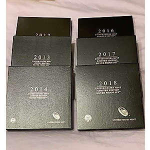 2012 S Limited Edition Complete Set Limited Edition Silver Proof Sets 2012,13,14,16,17,18 Silver Proof