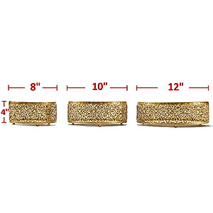 Hotity 3 Sets Cake Stands Round Cake Stand Set Metal Display Cupcake Stands for Dessert, Gold