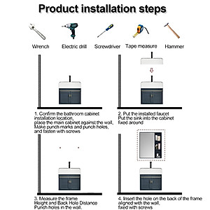 Vessel Sink Rectangular, Ceramic Vessel Sinks for Bathrooms, Modern Pianted Wall Mounted Vessel Sink Cabinet Set, Bathroom Ceramic Washbasin and Faucet Combo, for Small Space ( Size : 33*29cm/12.9*11.