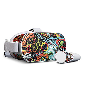 MightySkins Carbon Fiber Skin for Oculus Go - Acid Trippy | Protective, Durable Textured Carbon Fiber Finish | Easy to Apply, Remove, and Change Styles | Made in The USA (CF-OCGO-Acid Trippy)
