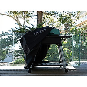 Everdure Grill Cover for Force 2-Burner Propane Gas Grill, Long Cover with Durable Velcro Straps, Waterproof Lining and 4 Season BBQ Grill Protection, Black, 46.3”L x 29.3”W x 42”H