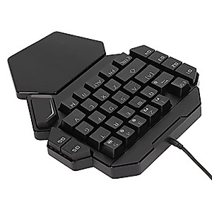 One Handed Keyboard, One Handed Gaming Keyboard Plug and Play Programmable Keys RGB Backlit Ergonomic Design for Home for Dorm for Game